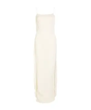 Jacquemus La Robe Maille Plumetis Mesh Maxi Dress - White