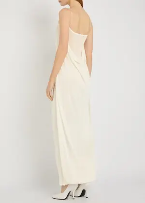 Jacquemus La Robe Maille Plumetis Mesh Maxi Dress