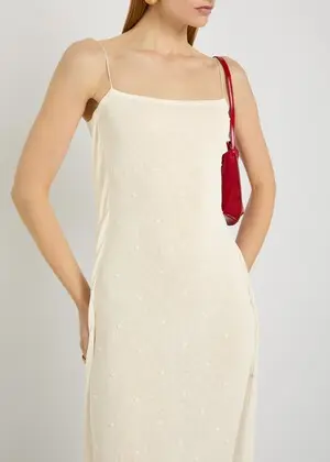 Jacquemus La Robe Maille Plumetis Mesh Maxi Dress