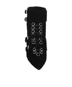 Saint Laurent Lace-up Pointed Toe Ankle Boots