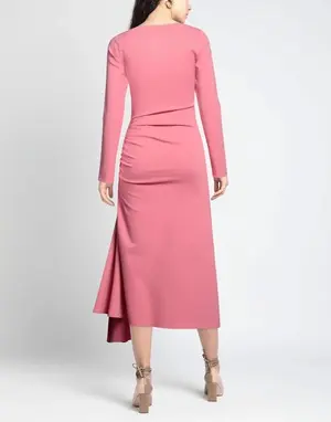 Marni Crewneck Long Sleeve Gathered Midi Dress