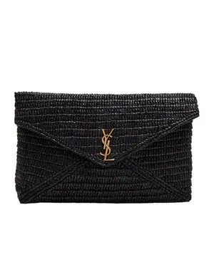 SAINT LAURENT Envelope Suede Pouch