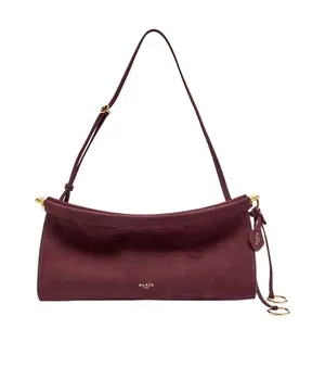 Alaïa East West Nubuck Medium Shoulder Bag - Red