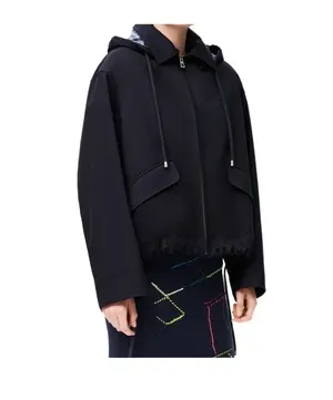 Loewe Long-sleeved Zip-up Jacket With Detachable Hood - Deep Navy Blue