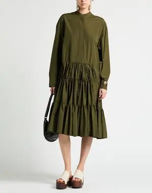 Marni Solid Color Long-sleeve Shirt Dress