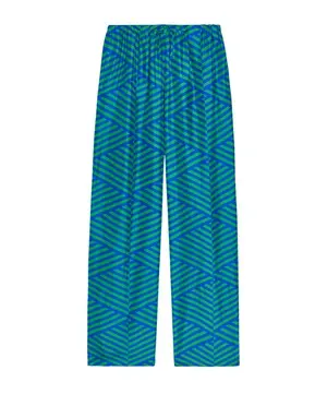 Dries Van Noten Puvis Striped Silk Trousers - Blue