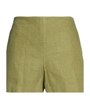 Tory Burch Simple And Elegant Solid Color Shorts - Green