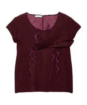 Prada Shetland Wool Top - Garnet