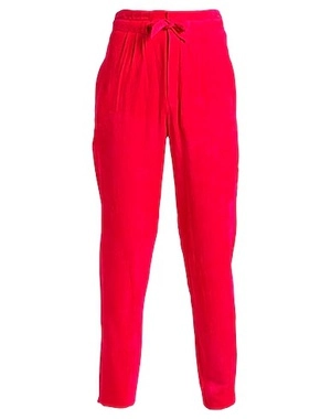 Isabel Marant Étoile Solid Color Corduroy Tapered Trousers - Red