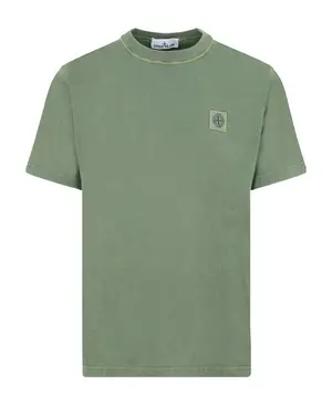 Stone Island Logo-embroidered Crewneck T-shirt