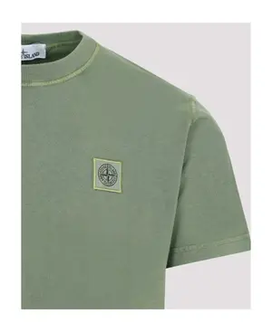 Stone Island Logo-embroidered Crewneck T-shirt