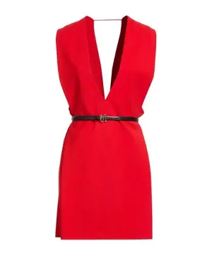 Sportmax Minimalist Solid Color Dress - Red