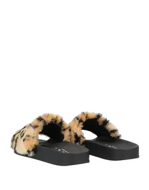 Marni Leopard-print Plush Slide Sandals