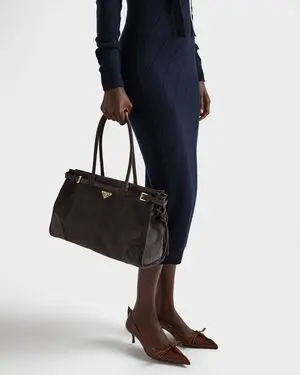Prada Bonnie Suede Tote Bag