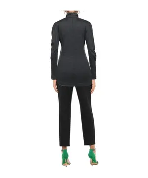 Isabel Marant Étoile High Neck Long Sleeve Knitwear With Puff Sleeves And Zipper Closure