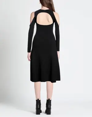 GANNI Ribbed Jersey Flared Dress