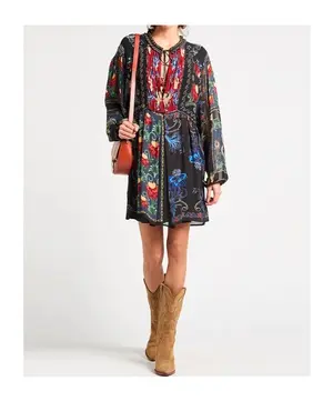 Farm Rio Long Sleeved Printed Dress