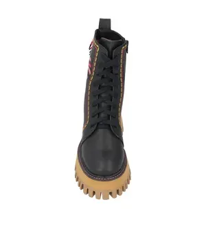 Farm Rio Embroidered Block Heel Ankle Boots