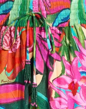 Farm Rio Floral Print Drawstring Waist Pants