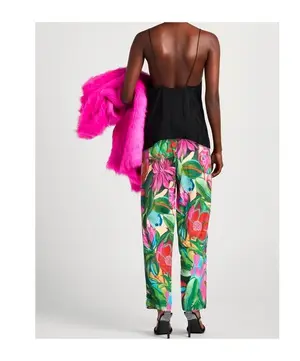Farm Rio Floral Print Drawstring Waist Pants