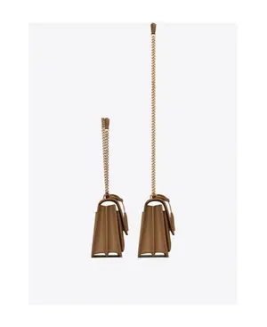 Saint Laurent Sunset Chained Medium Shoulder Bag - Brown