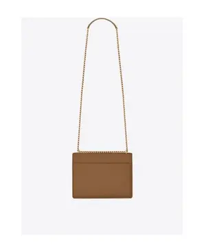 Saint Laurent Sunset Chained Medium Shoulder Bag - Brown