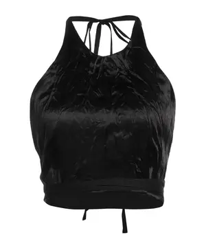 Sportmax Satin Halter Backless Cropped Top