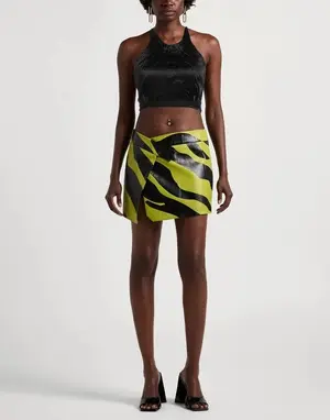 Sportmax Satin Halter Backless Cropped Top