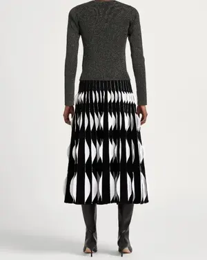 GANNI Metallic Embroidered Logo Cardigan