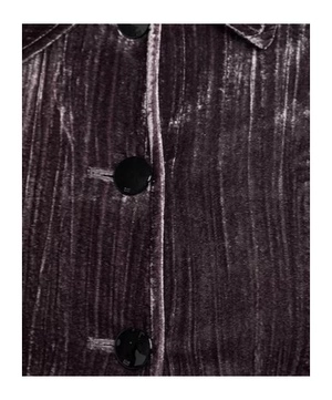 GANNI Velvet Crinkled Blazer