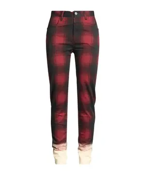 MAISON MARGIELA Gabardine Skinny Trousers With Tartan Pattern - Red