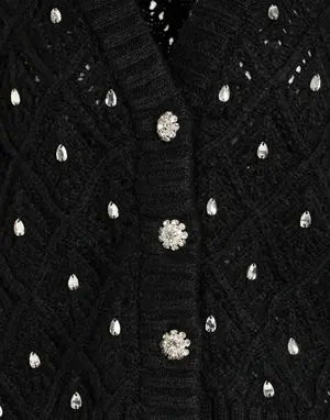 Farm Rio Embellished Long Sleeve Knit Cardigan