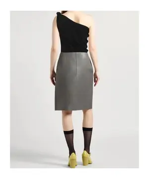 Saint Laurent One-shoulder Knitted Vest With Pleated Details