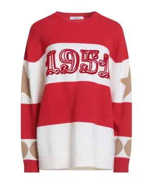 Max Mara Striped Knit Sweater With Embellished Detail