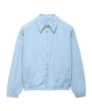 Prada Zip-up Long-sleeve Jacket - Interstellar Blue