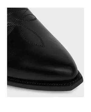 Celine Moon Zipped Boots In Calfskin