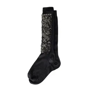 Miu Miu Embellished Ribbed Socks