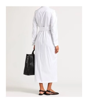 Max Mara Shirt Dress With Long Sleeves And Pleats