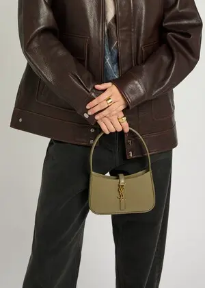Saint Laurent Le 5 À 7 Mini Leather Top Handle Bag