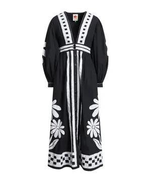 Farm Rio Long-sleeved Dress - Black