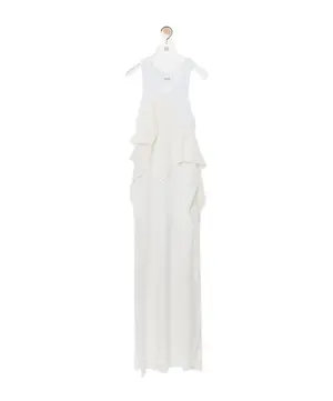 Loewe Dress In Viscose Blend - White