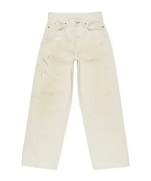 Acne Studios 1981 Loose Fit Jeans With Leather Pockets