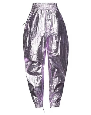 Isabel Marant Étoile Metallic High-waisted Tapered Leg Pants - Gray