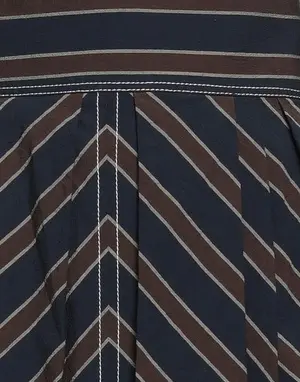 Tory Burch Striped Pleated Maxi Skirt