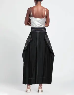 Tory Burch Striped Pleated Maxi Skirt