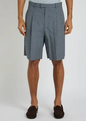 Givenchy Checked Cotton Shorts
