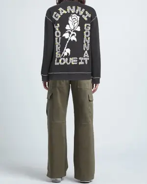GANNI Printed Fleece Sweatshirt