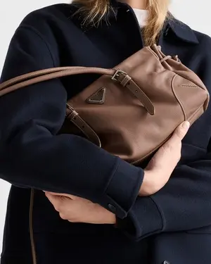 Prada Karin Medium Antiqued Leather Tote Bag - Maroon