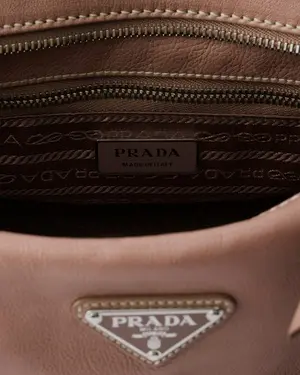 Prada Karin Medium Antiqued Leather Tote Bag - Maroon