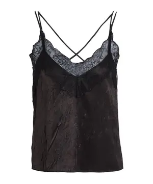 MAXCO. Lace Trimmed V-neck Camisole